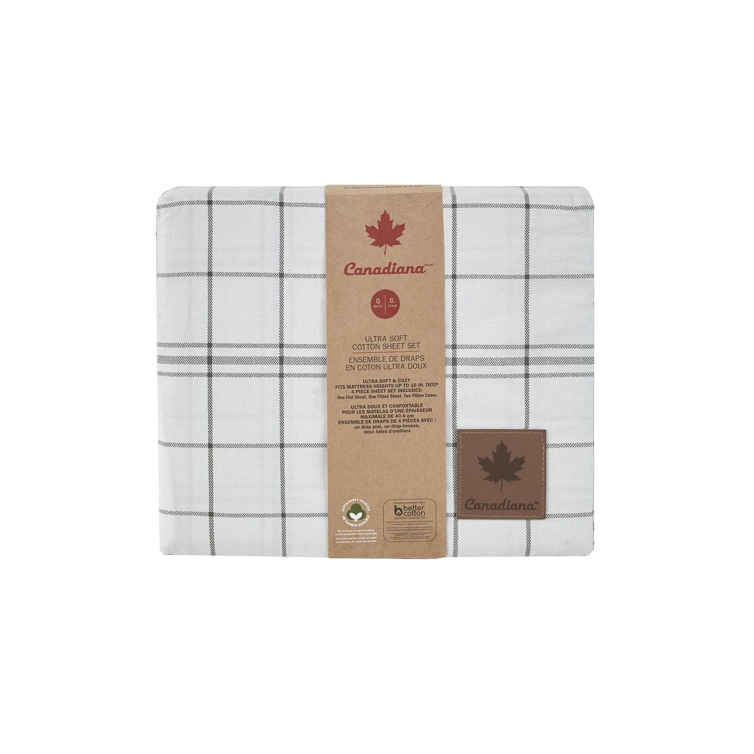 Canadiana 4 Piece Ultra Soft Cotton Sheet Set - Walmart.ca