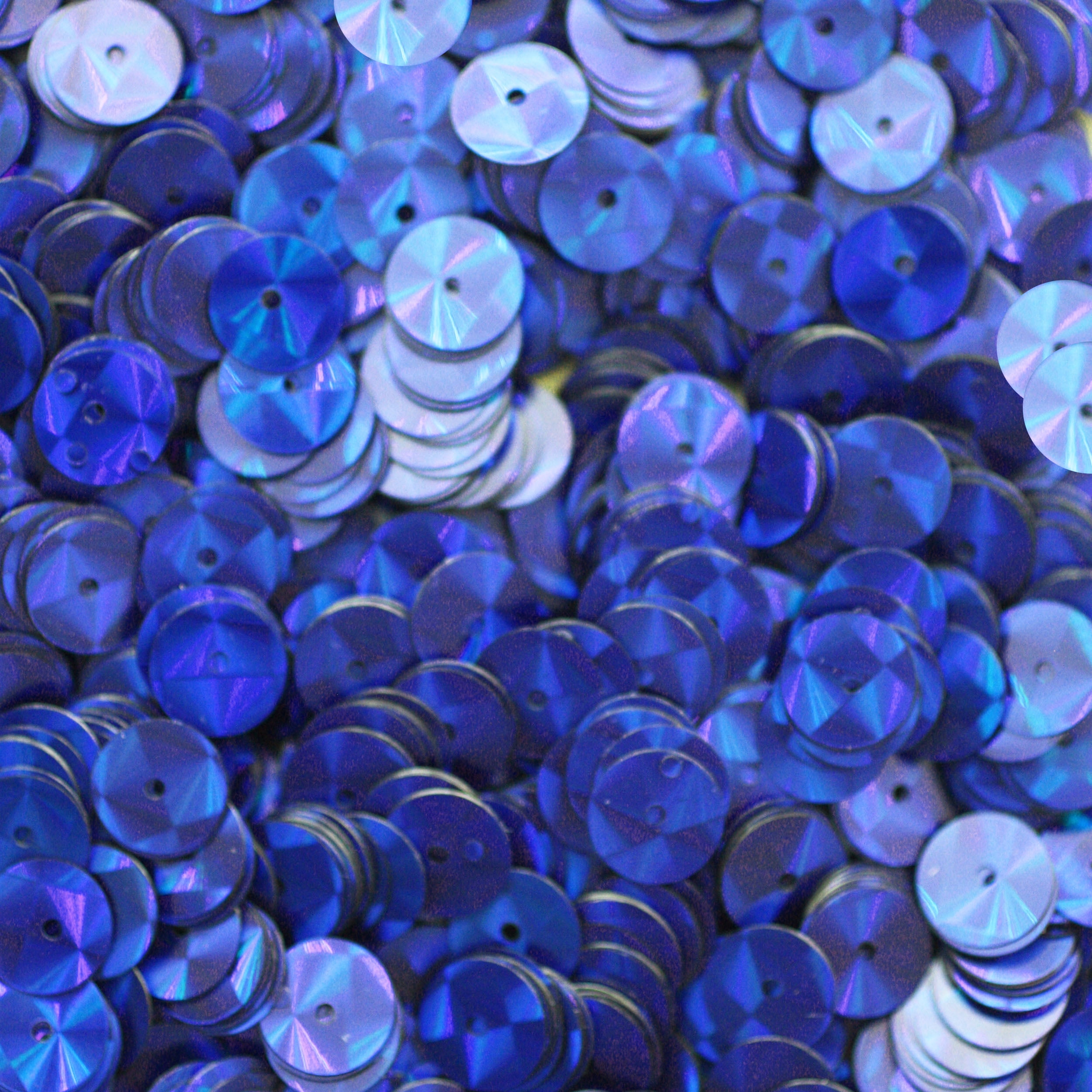 Royal Blue Sequins 8mm Prism Multi Reflective Metallic Made in USA ...
