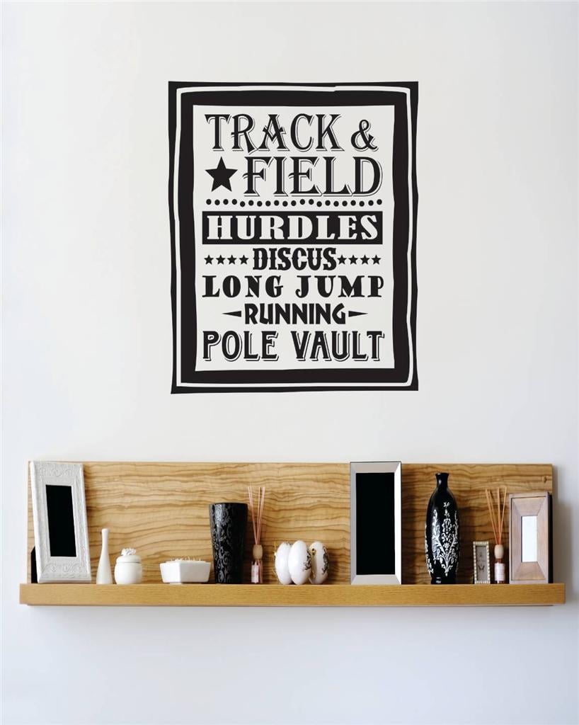 Vinyl Wall Quote Decals for Home - TrackField Hurdles Discus Long Jump ...
