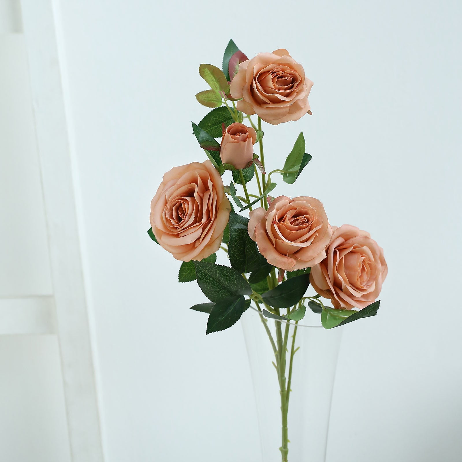 Efavormart Pack of 2 | 33" Silk Long Stem Roses, Faux Flowers Rose ...