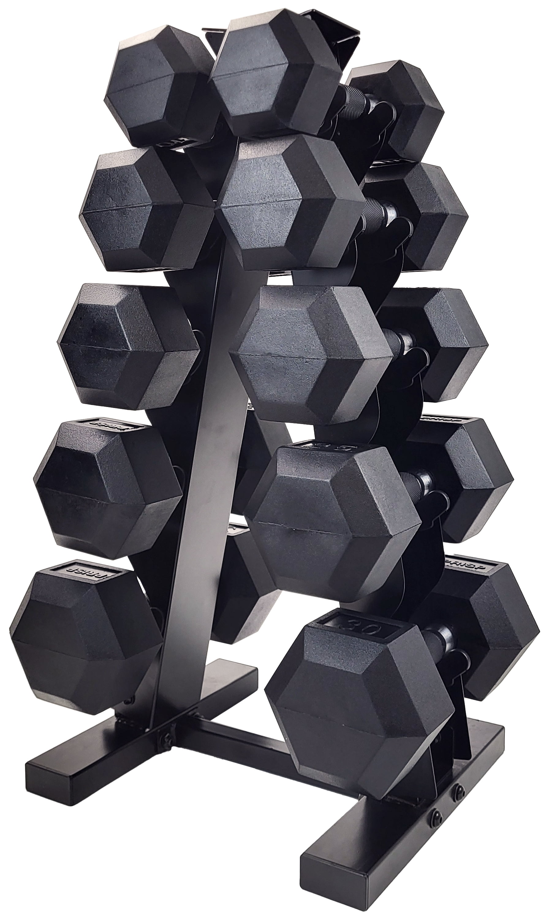 PRISP Hex Dumbbells Weight Set - 200 lb - Cast Iron Hand Weights with ...