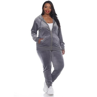 PS2121-08-2X Plus Size Velour Tracksuit Set, Green - 2X - 2 Piece - Walmart.com