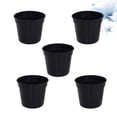 Alasum 10Pcs Black Plastic Succulent Pot with Deepen Scrub Design for ...