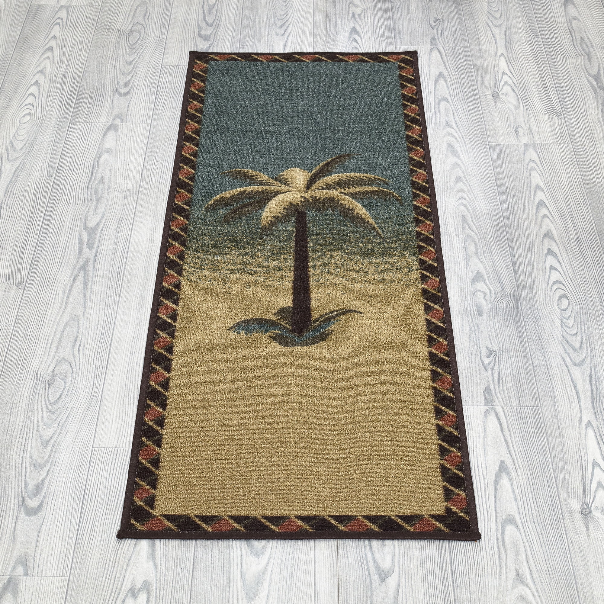 Ottomanson Sara's Kitchen Palm Tree Runner Rug - Walmart.com - Walmart.com