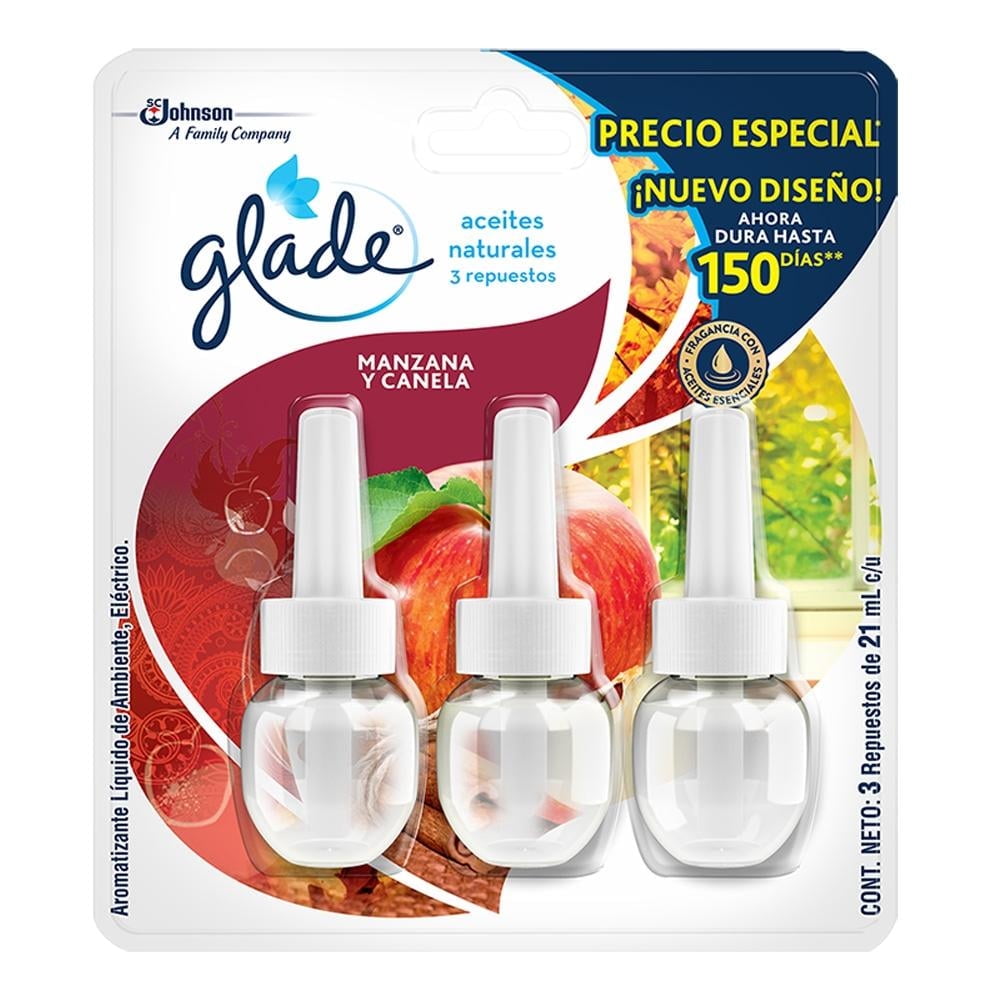 Repuesto de aromatizante ambiental Glade Aceites Naturales eléctrico ...