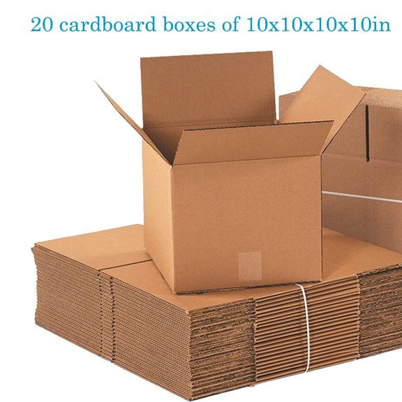 "Heavy-Duty, Strong Cubed Kraft Shipping Boxes for Moving & Packing, 10 ...