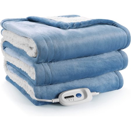 Heated Blanket Twin Size 62"x 84" , Electric Heated Throw with 4 ...