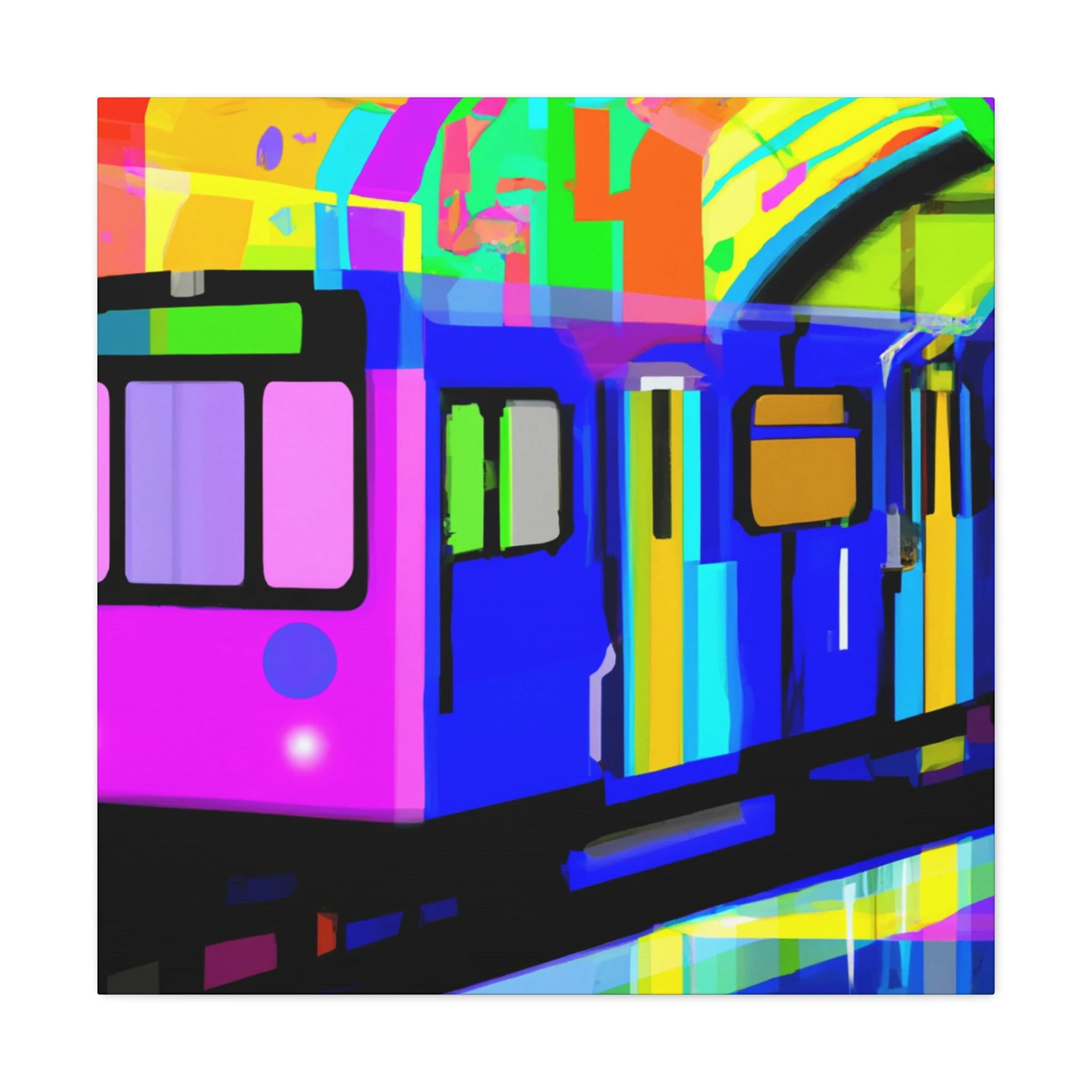 Subway Train Dreamscape. - Canvas - Walmart.com