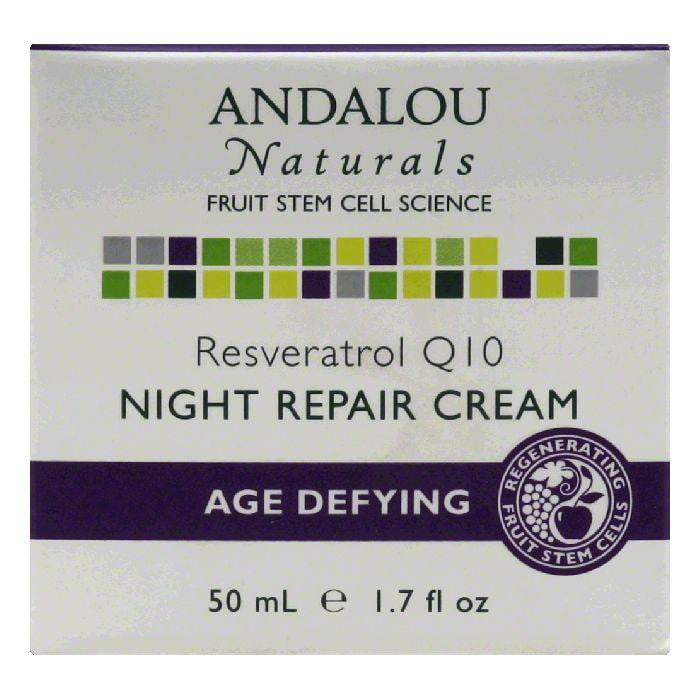 Andalou Naturals Resveratrol Q10 Age Defying Night Repair Cream 1 7 Oz