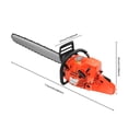 28 Inch 71cc Gas Chainsaw, 2-Stroke Professional Gasoline Powered Chain ...