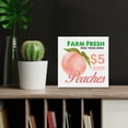 Farmhouse Farm Fresh Peaches Sign Wood Box Sign Desk Decor 5x5 Inch ...