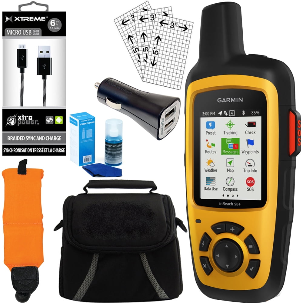 Garmin InReach SE+ Satellite Communicator w/ GPS Accessory Kit - Yellow ...