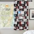 Baseballs and Player Silhouettes Blackout Curtains,Triple Weaved Fabric ...