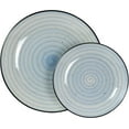 Gia 24 Piece Stoneware Dinnerware Set (Light Blue) - Walmart.com