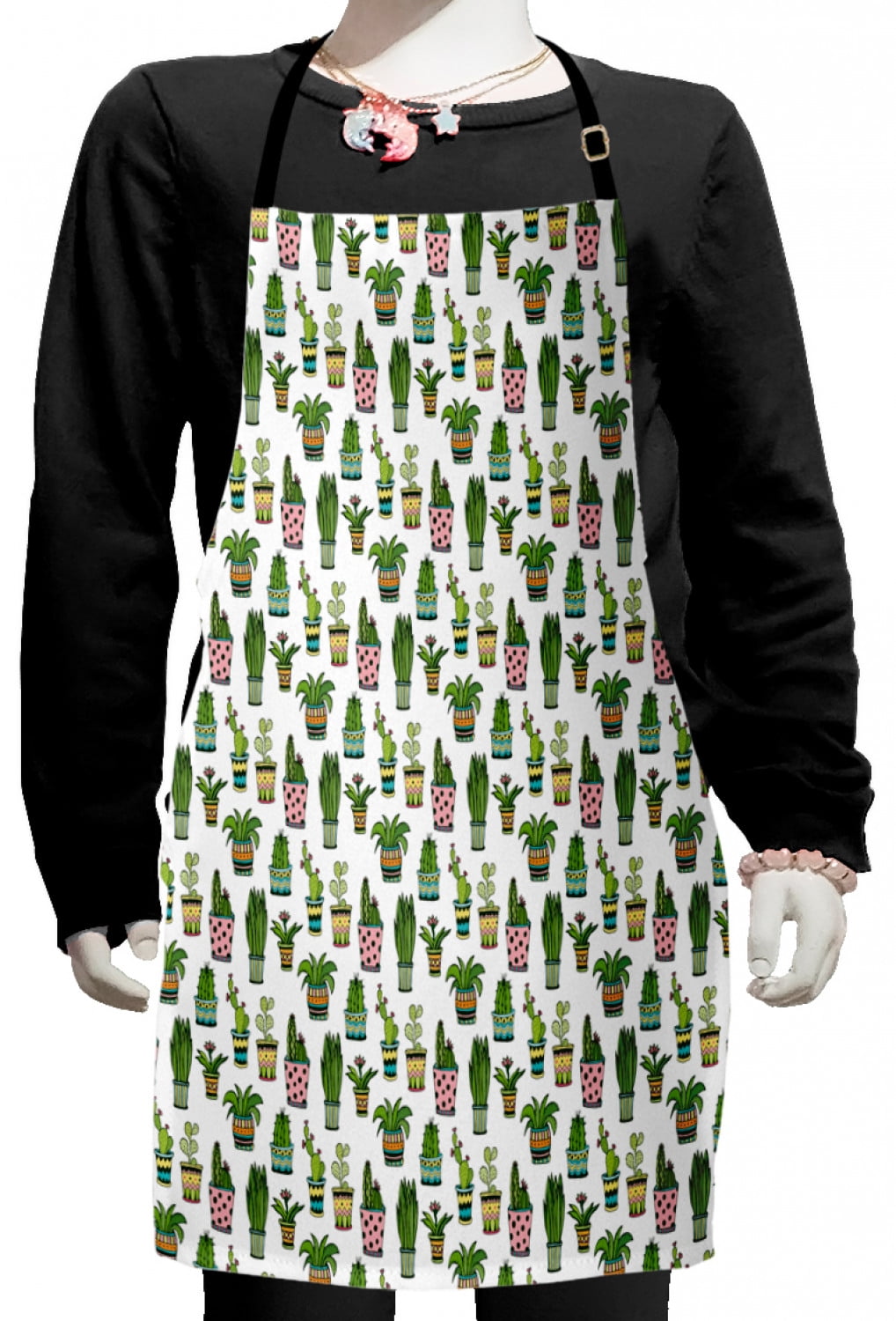 Cactus Kids Apron, Colorful Succulent Houseplants and Cactus Pattern ...