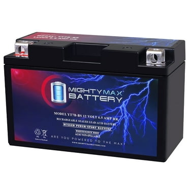 YTX12-BS Power Sports 12V 12AH Battery Replaces 12-BS ETX12 GTX12-BS ...