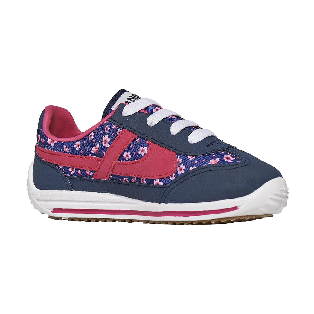 Tenis Casuales Textil Panam Color AZUL con decorado Floral Infantil ...