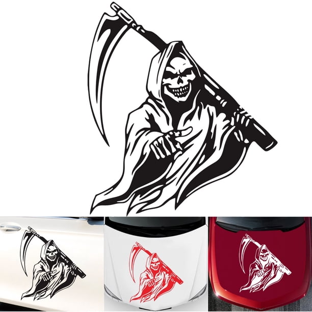 Grim Reaper Scythe Car Sticker Universal Adhesive Car Sticker Car ...