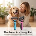 Pet Grooming Tool for Dogs & Cats, Stainless Steel Undercoat Rake for ...