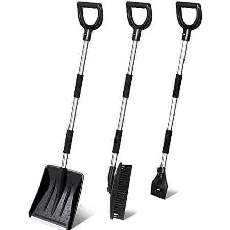 Techshark Car Snow Tool 3 in 1 Brush kit - Portable Snow Removal Shovel ...
