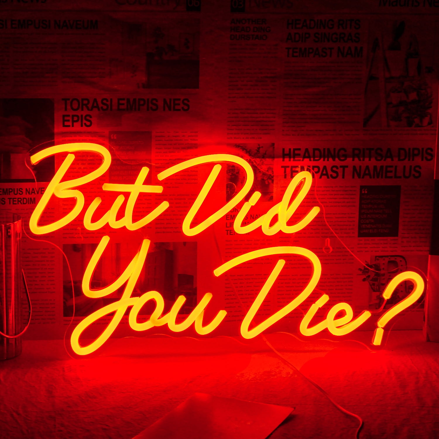 WX&YH But Die You Die LED Neon Light Signs USB Power for Bar Party ...