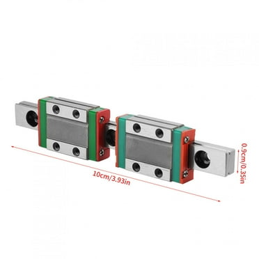 VEVOR SBR Linear Rail 16-800mm 2xLinear Guideway Rail and 4X Bearing ...
