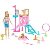 Barbie Kitty Condo Playset with Brunette Fashion Doll, 4 Kittens, Cat ...