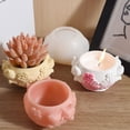 Creative Emboss Wreath Cats Vase Silicone Mold For Resin Jewelry Pots ...