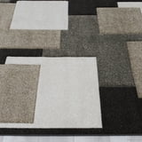 Allstar Rugs Allstar Woven Abstract Block and Square Design Rug ...