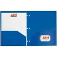 JAM Paper Heavy Duty Assorted 3 Hole Punch Folders Multicolor, 6 per ...