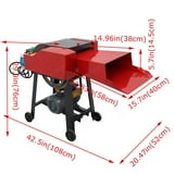 6 Blades Hay Crusher Shredder Pulverizer Chaff Cutter Straw Breaker for ...