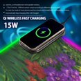 Large RGB Wireless Charging Mouse Pad Sunny Turtle Ocean Shore14 LED ...