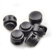 50 Pack Round Cord locks, Plastic Toggle Spring Stopper Single Hole for ...