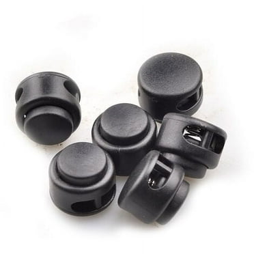 50 Pack Round Cord locks, Plastic Toggle Spring Stopper Single Hole for ...