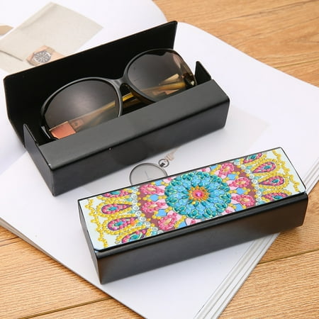 Sunglass Case with Diamond Painting Leather Sunglass Storage Box Hard ...