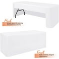 4 Pack White Fitted Tablecloth, Open Back Fitted Table Cloths for 8 ...