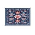 Blue Boho Retro Geometric Sun Shade Sail 8'X10' Ethnic Abstract Pattern ...