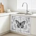 Black and Cabinet Curtains White Frame Butterfly Sun Moon Sink Skirt ...