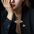 BOKYAN White Women Rhinestone Crown Brooch Stylish Decorative Female ...
