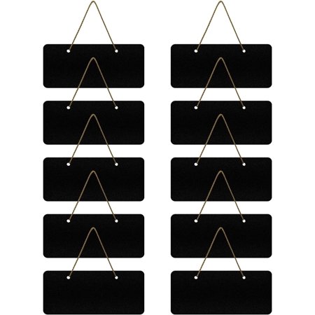 10 Pieces Mini Blackboard 18 x 8 cm Mini Rectangle Slate Mini Chalk ...