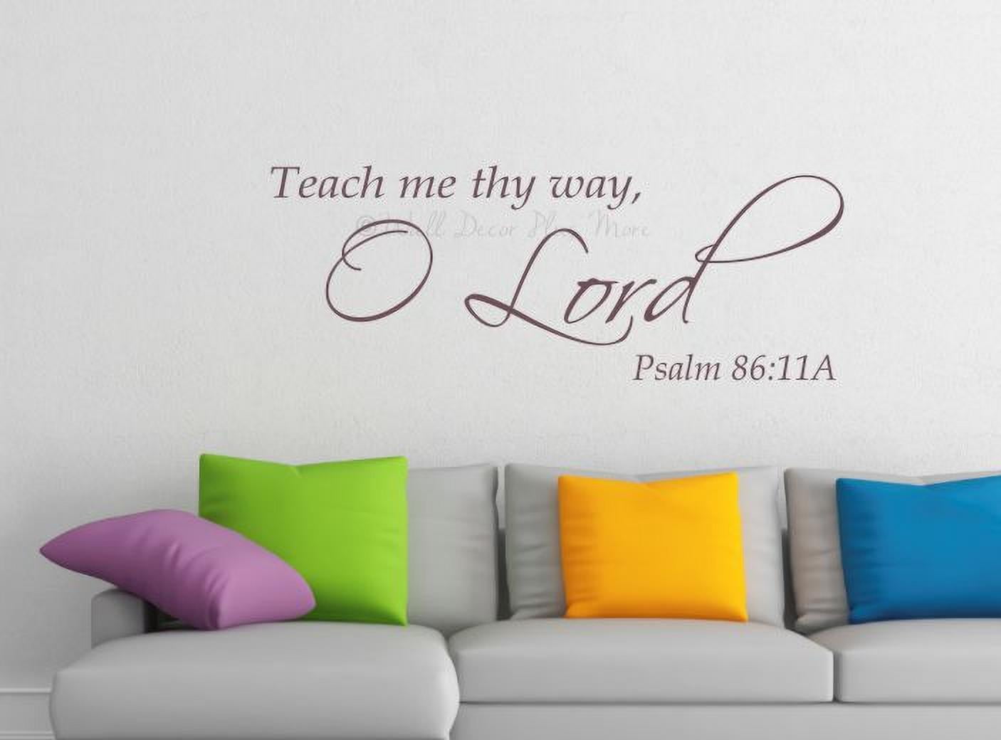 Religious Wall Decor Quotes, Teach Me Thy Way O Lord Letter Decals ...