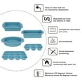 Aschef 7-Piece Silicone Baking Pan Set Includes Muffin, Loaf, Pizza ...