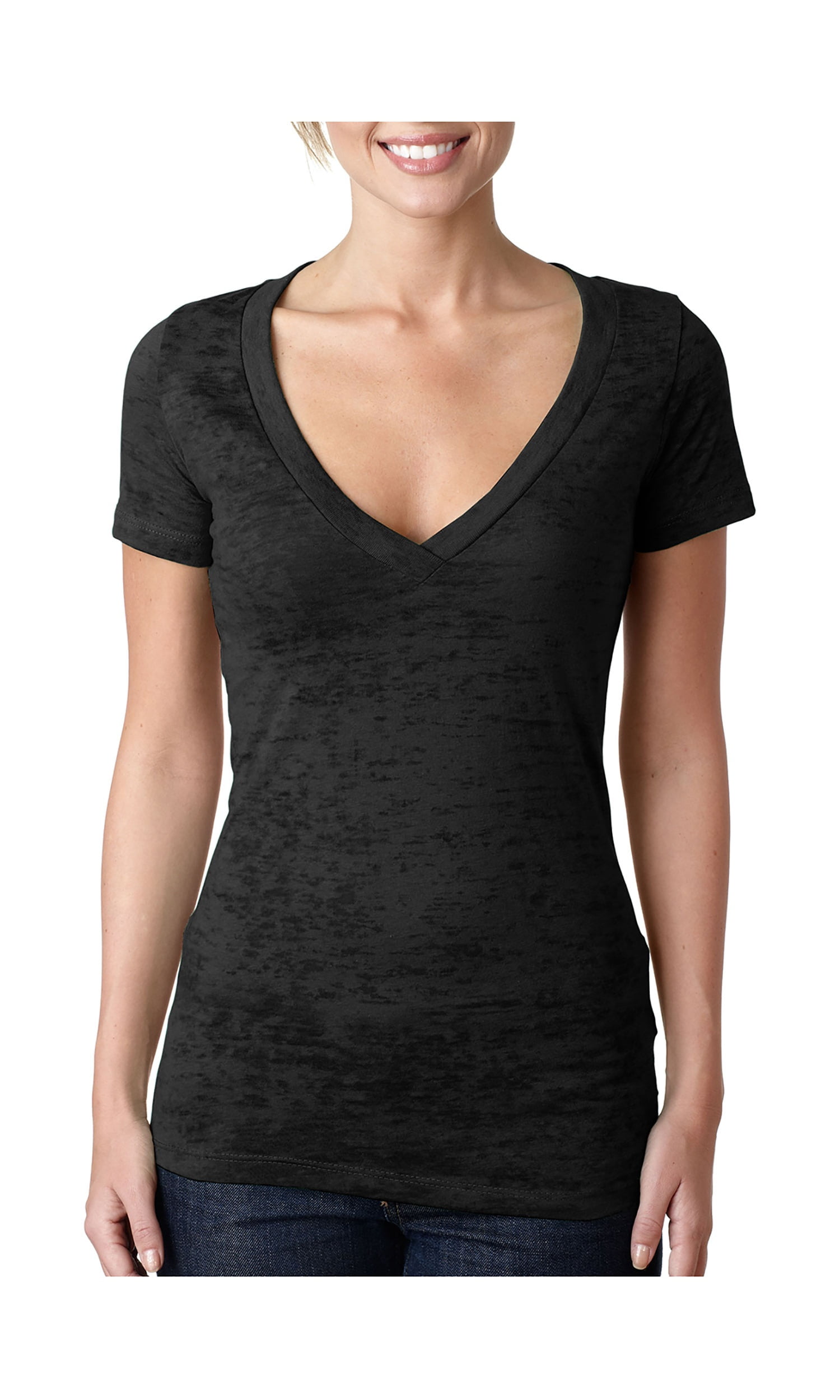 Next Level Apparel - Next Level Women's Soft Burnout Rib Knit Deep V ... Next Level Apparel - Next Level Women's Soft Burnout Rib Knit Deep V ...