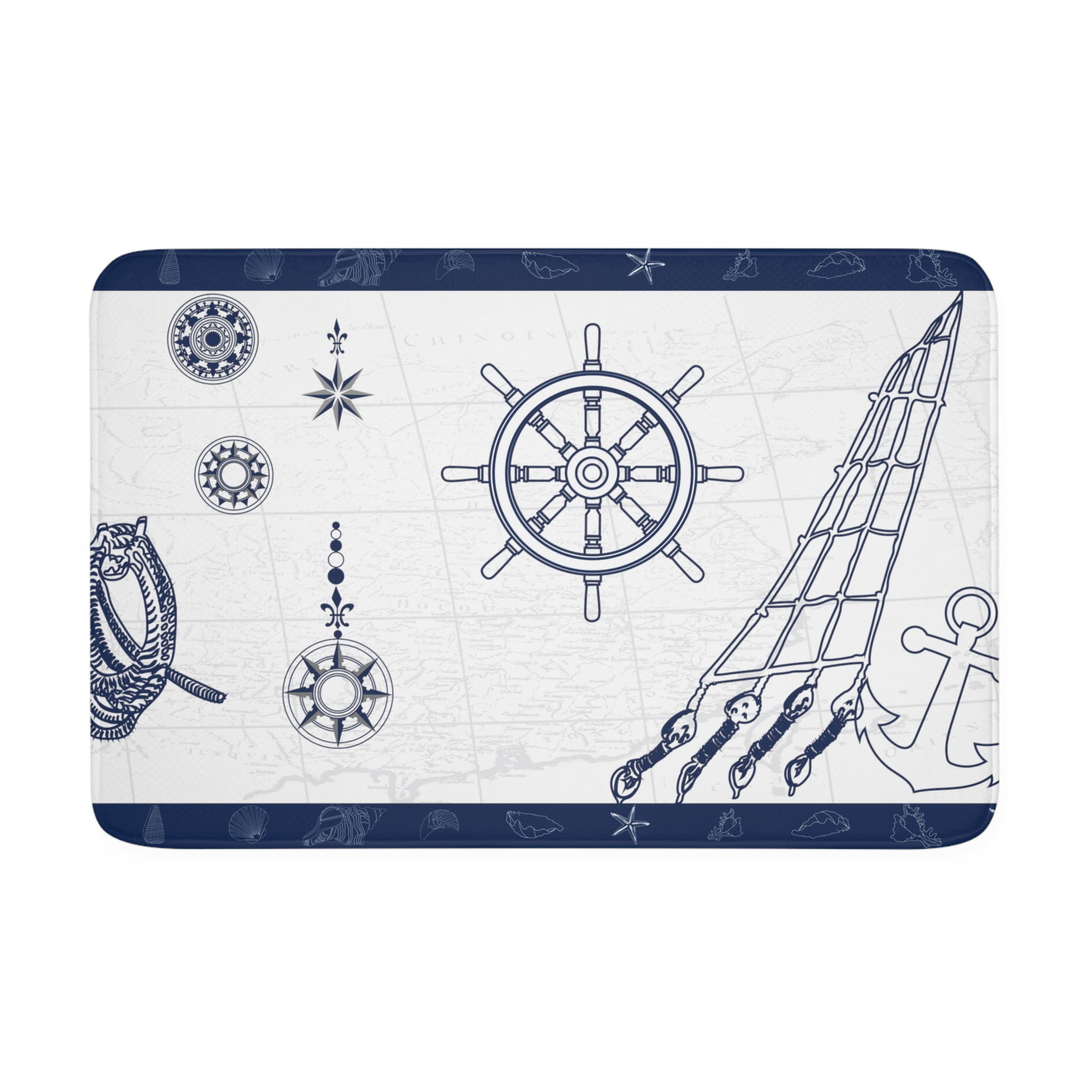 KH Nautical Memory Foam Bath Mat - Walmart.com