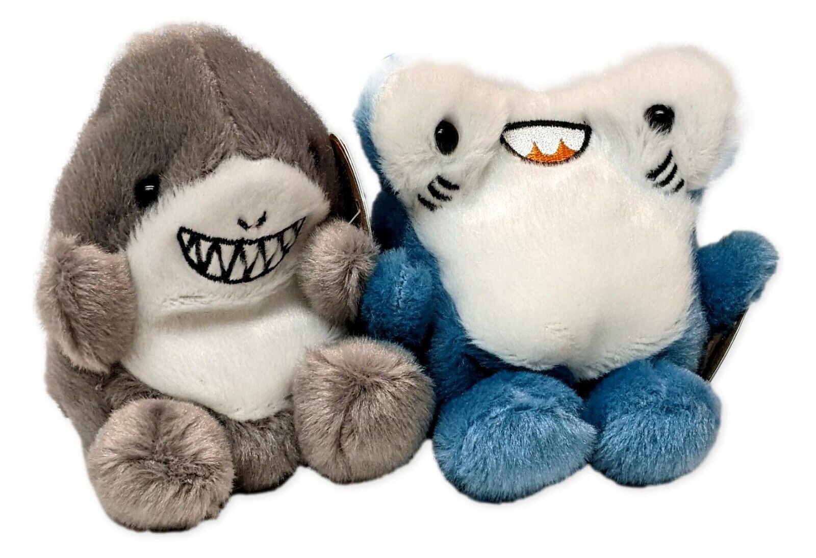 Set of 2 CHOMPS SHARK & HUDDLESTON HAMMERHEAD Palm Pals 5" Stuffed ...