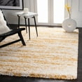 SAFAVIEH Hudson Shag Jack Abstract Area Rug, Ivory/Gold, 9' x 12 ...