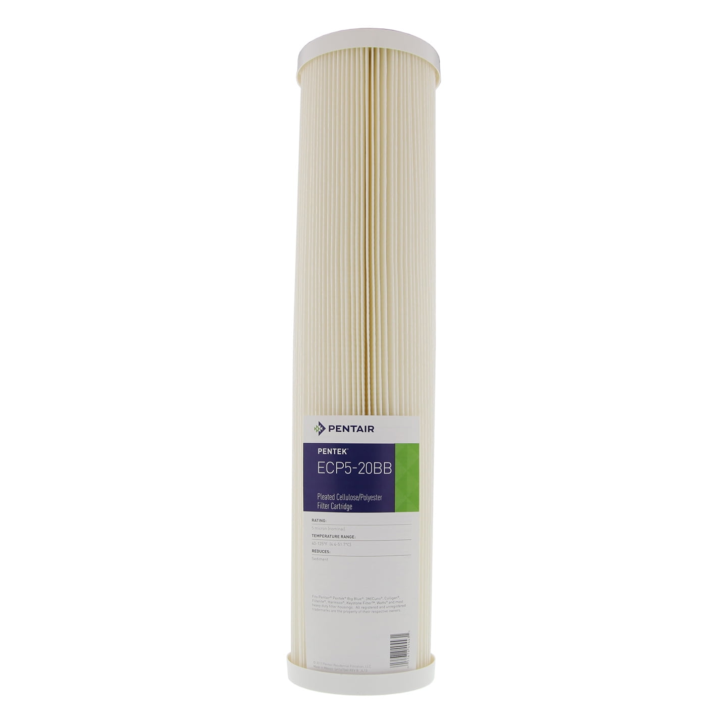 Pentek ECP5-20BB Pleated Cellulose Polyester Filter Cartridge, 20 inch ... Pentek ECP5-20BB Pleated Cellulose Polyester Filter Cartridge, 20 inch ...