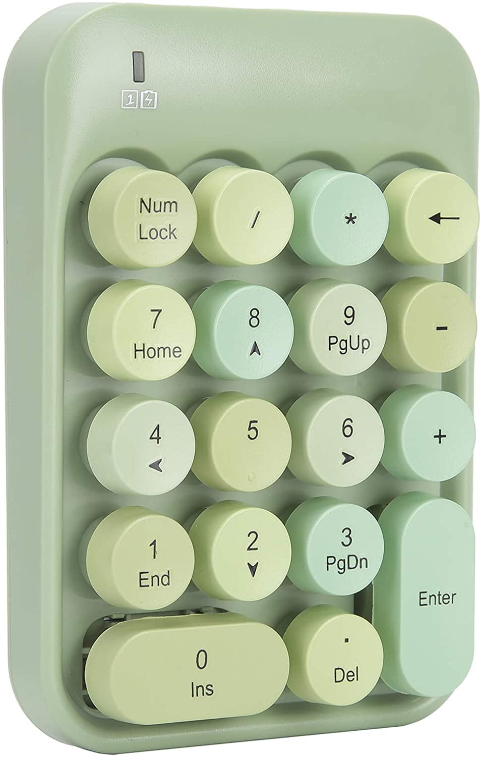 Wireless Numeric Keypad, Mini Digital Numpad 18 Keys Ergonomic Number ...