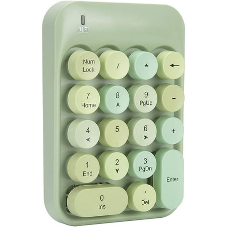 Wireless Numeric Keypad, Mini Digital Numpad 18 Keys Ergonomic Number ...