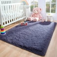 Softlife Fuzzy Velvet Carpet for Living Room, Kids Room, Dorm Room ...